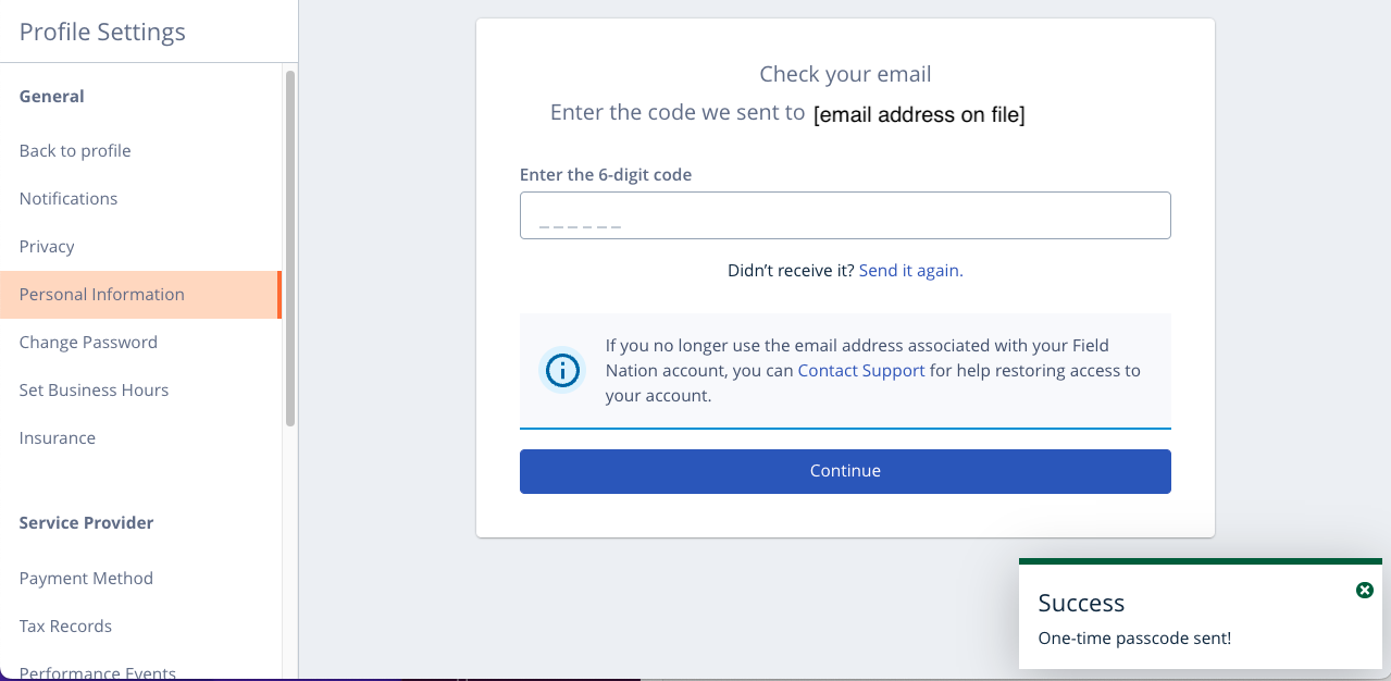 Changing Your Contact Information