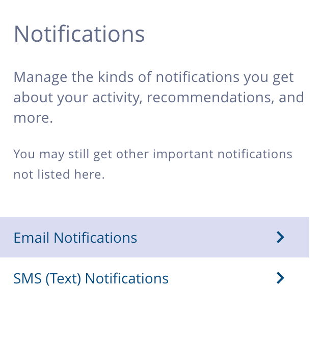 Configuring Your Notification Settings