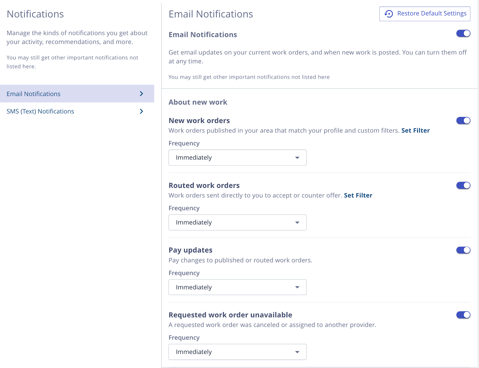 Configuring Your Notification Settings