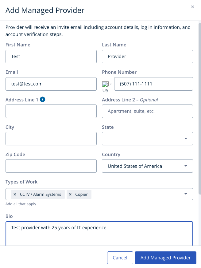 Getting Started - Service Company