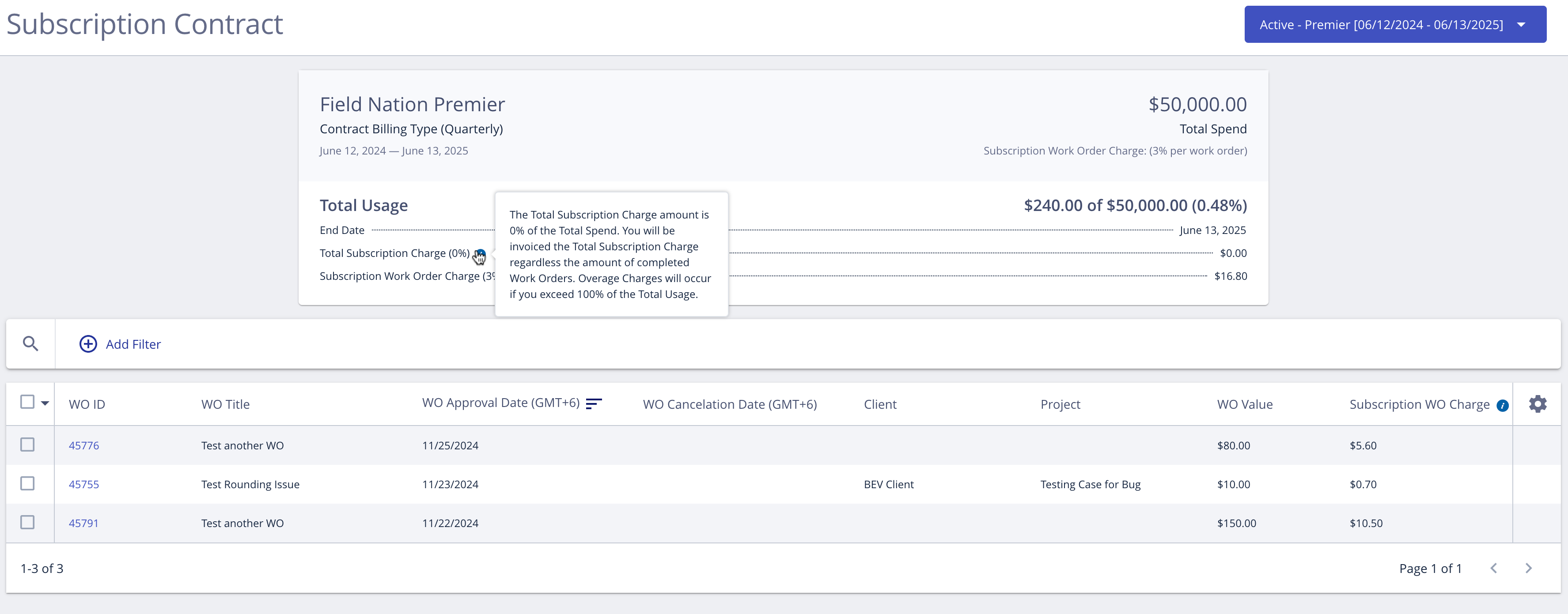 Subscription Contract Visibility