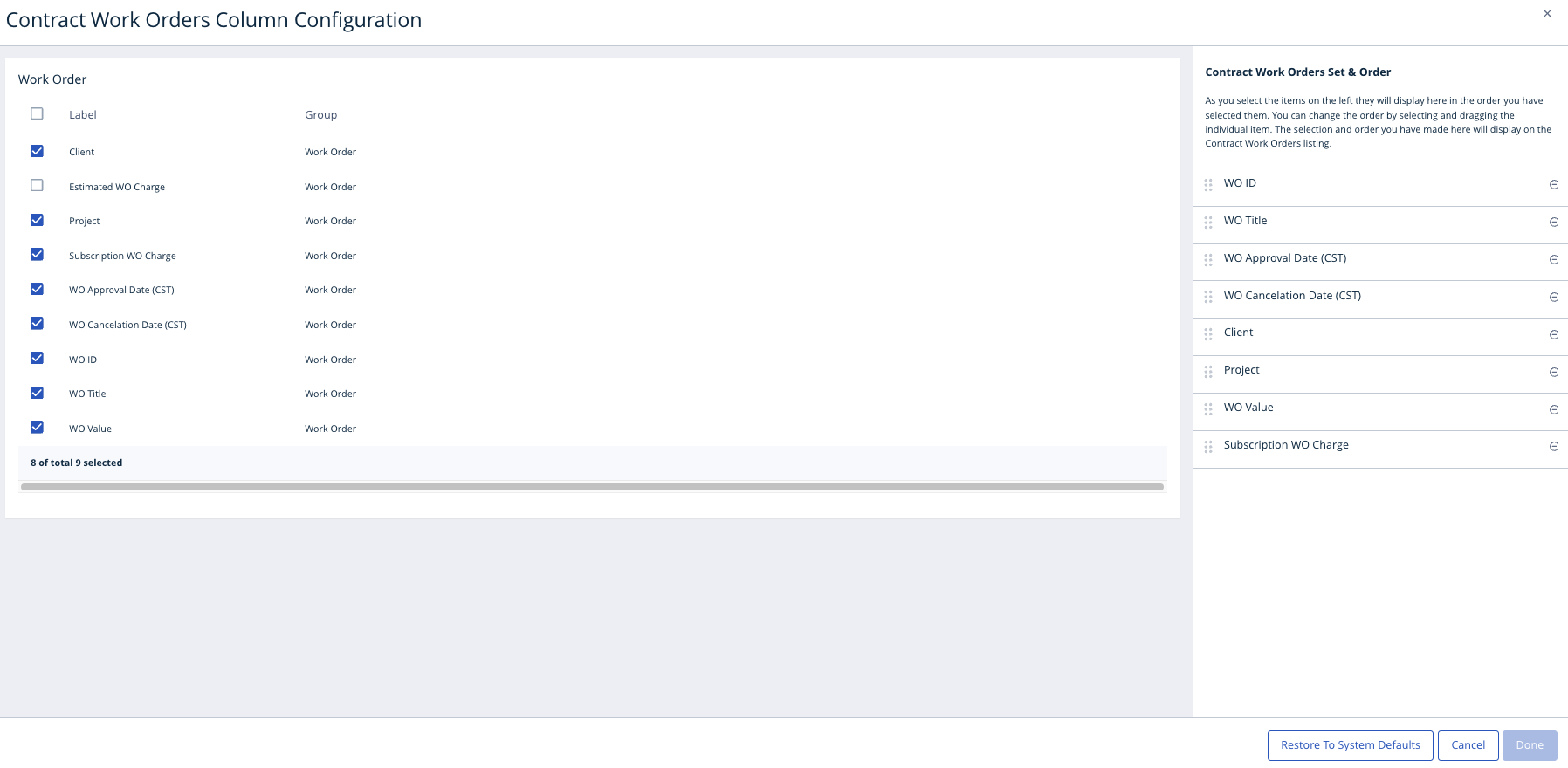 Subscription Contract Visibility