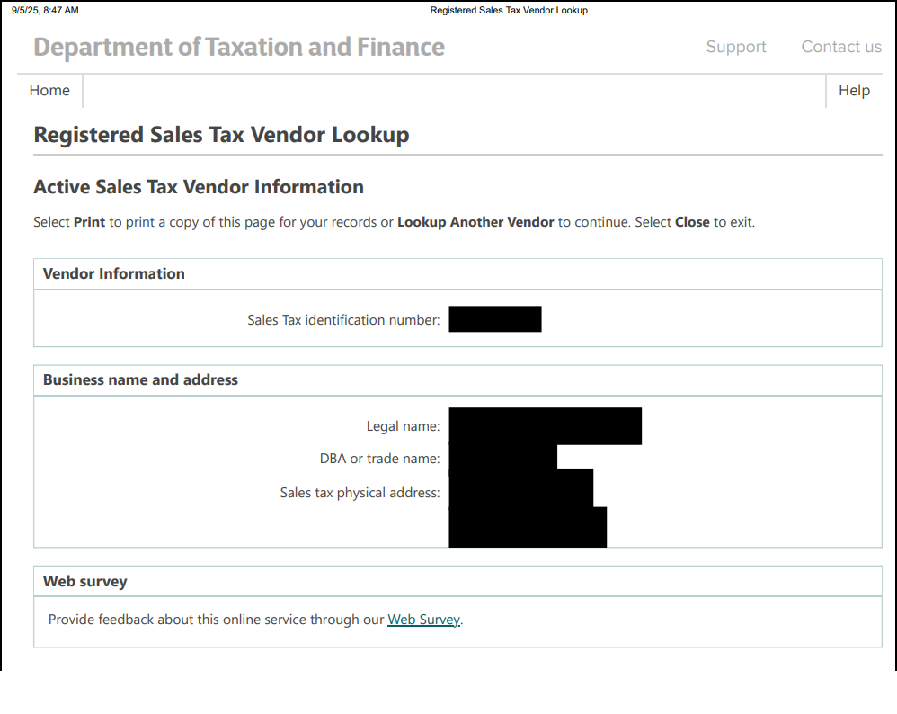 New York Business Entity Validation Resources